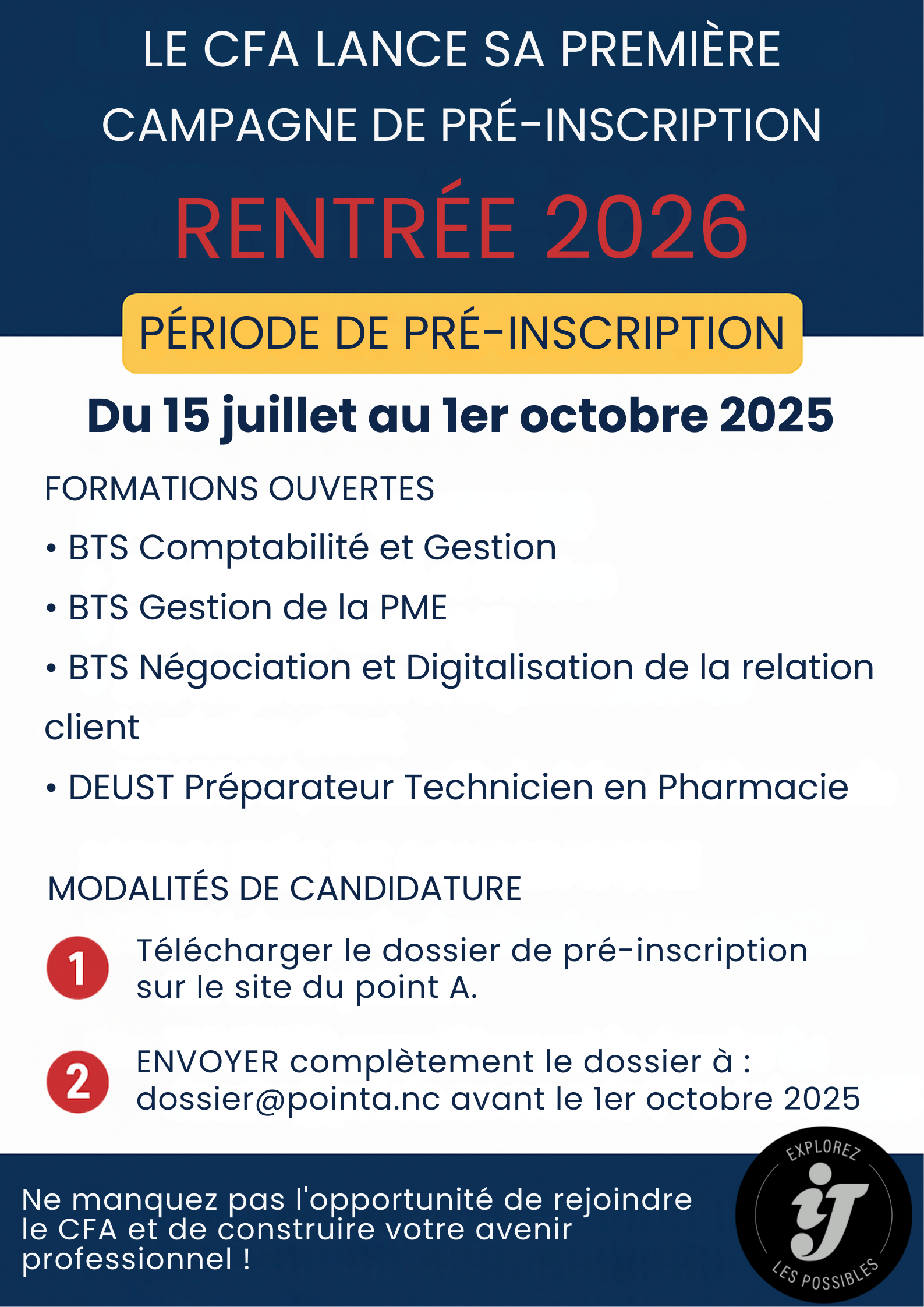 CFA campagne 2026 - Information Jeunesse NC